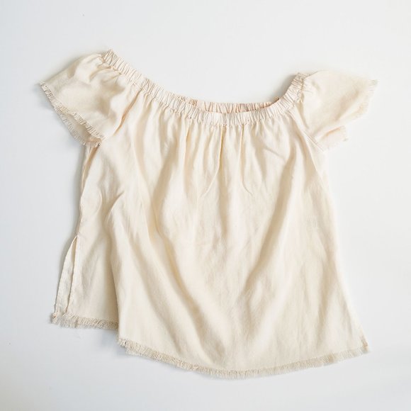 cloth & stone | Tops | Cloth Stone Frill Top Size M | Poshmark